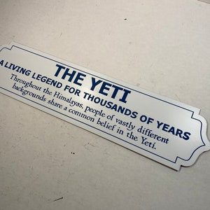 Expedition Everest Yeti Sign - Etsy