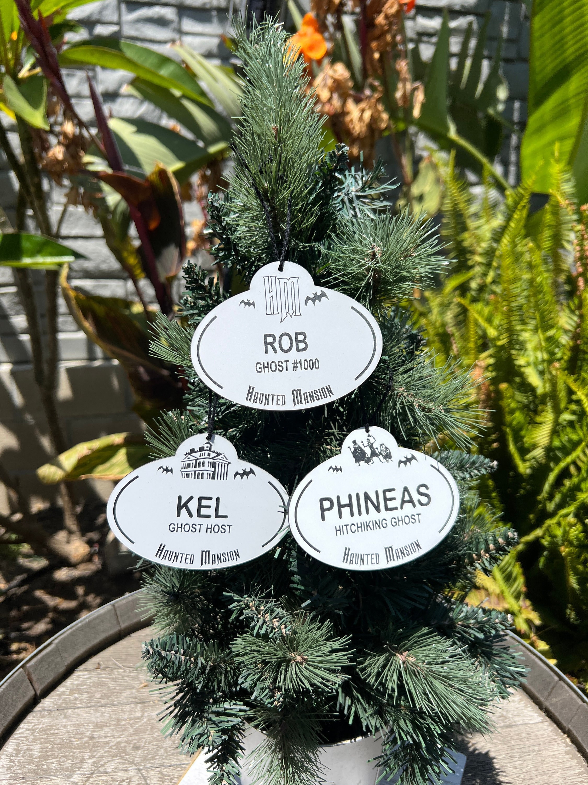 Custom Haunted Mansion Inspired - Name Badge Ornaments - Etsy