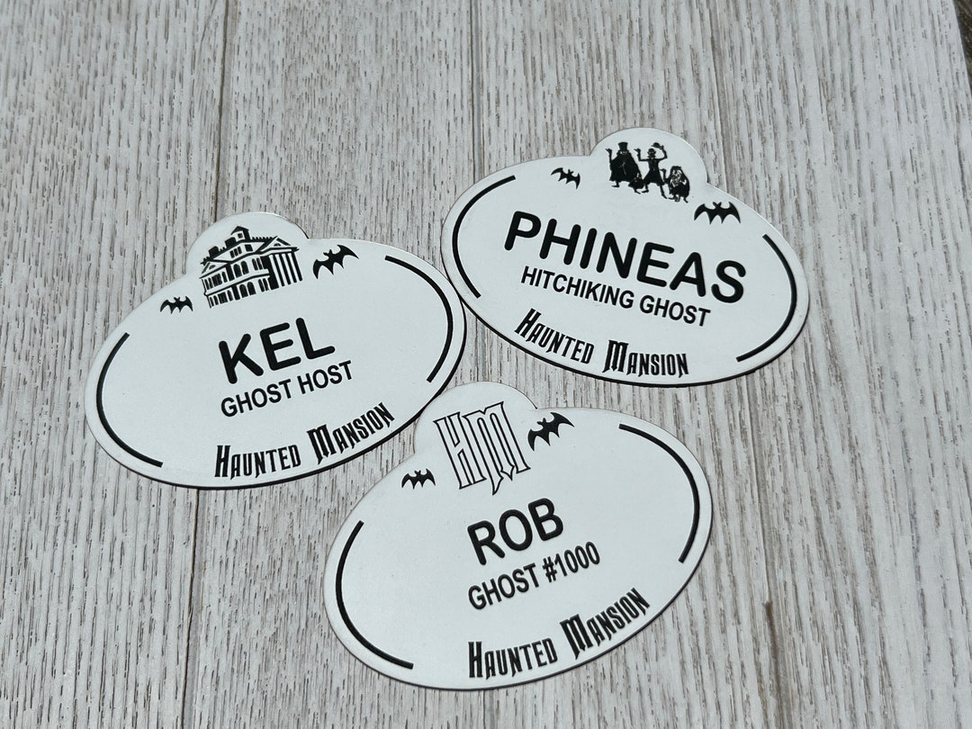 Haunted Mansion Inspired - Custom Name Badge - Wearable - CM Halloween ...