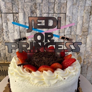 Princess or Jedi Cake Topper - Etsy