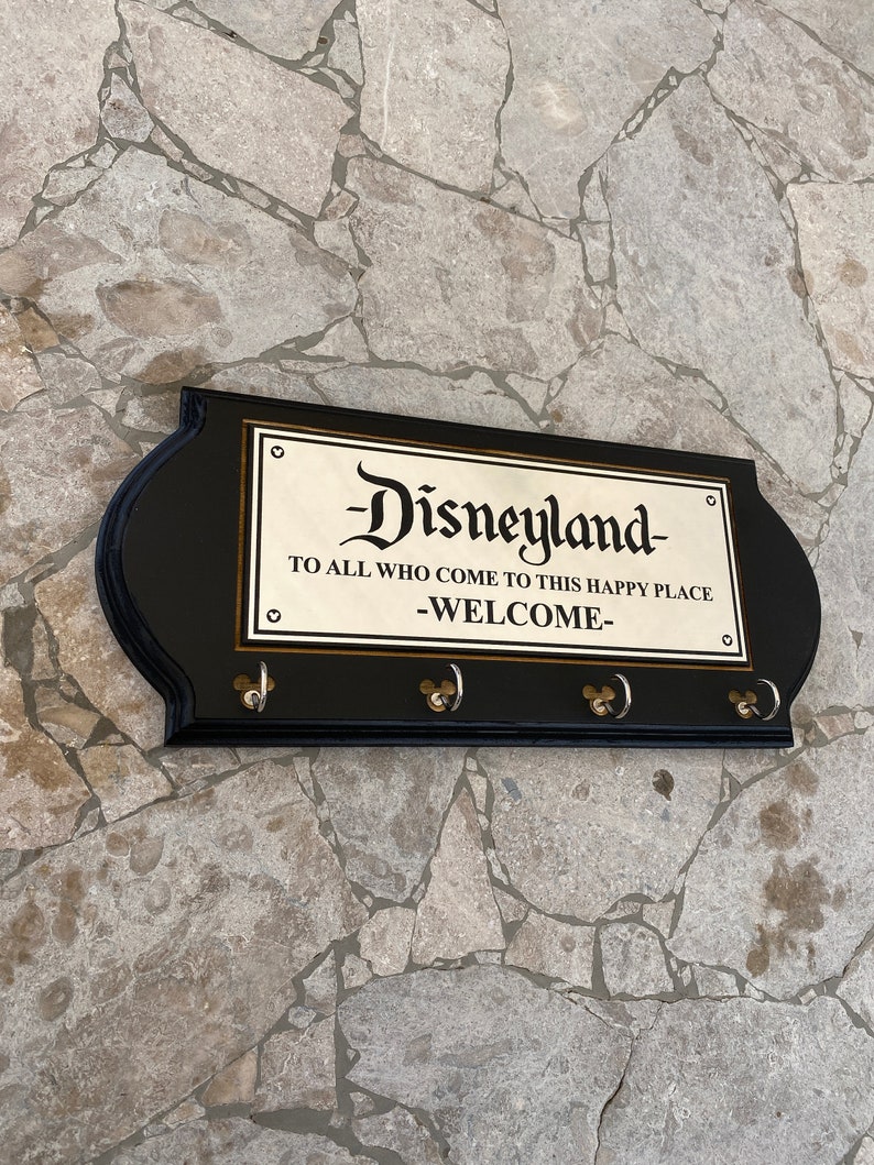 Disneyland Welcome Sign With Hooks - Etsy