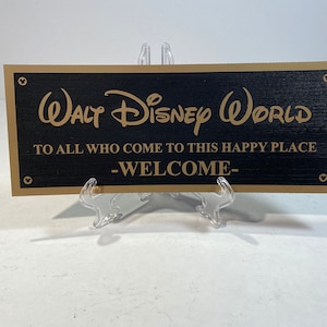 Walt Disney World Welcome Sign - Etsy