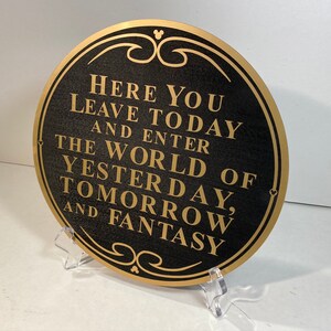 Walt Disney World Magic Kingdom Entrance Plaque - Etsy