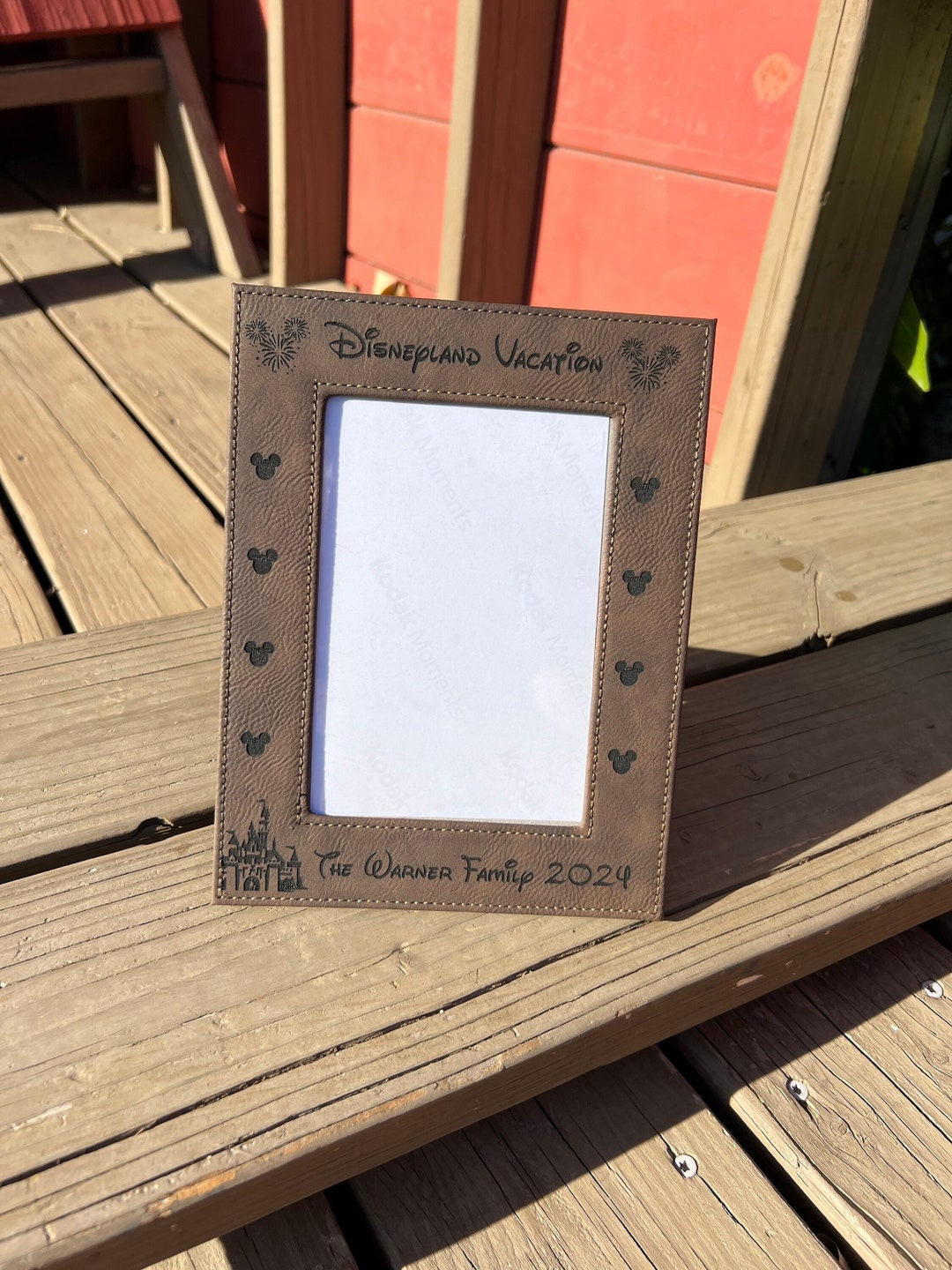 Disneyland Vacation - Custom Personalized Photo Frame - Faux Leather ...