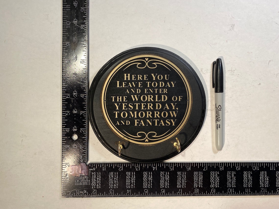 Walt Disney World Magic Kingdom Entrance Plaque With Hooks - Etsy