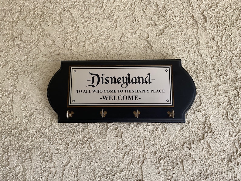 Disneyland Welcome Sign With Hooks - Etsy