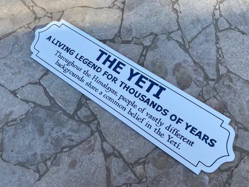 Expedition Everest Yeti Sign - Etsy