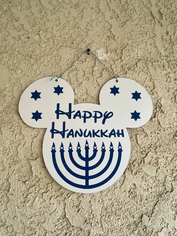 Disney Mickey Happy Hanukkah Sign - Etsy
