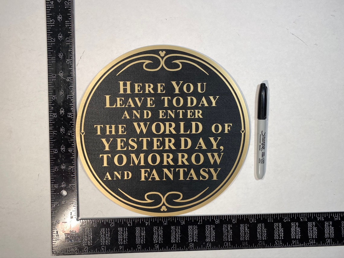 Walt Disney World Magic Kingdom Entrance Plaque - Etsy