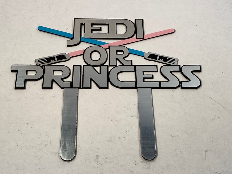 Princess or Jedi Cake Topper | Etsy