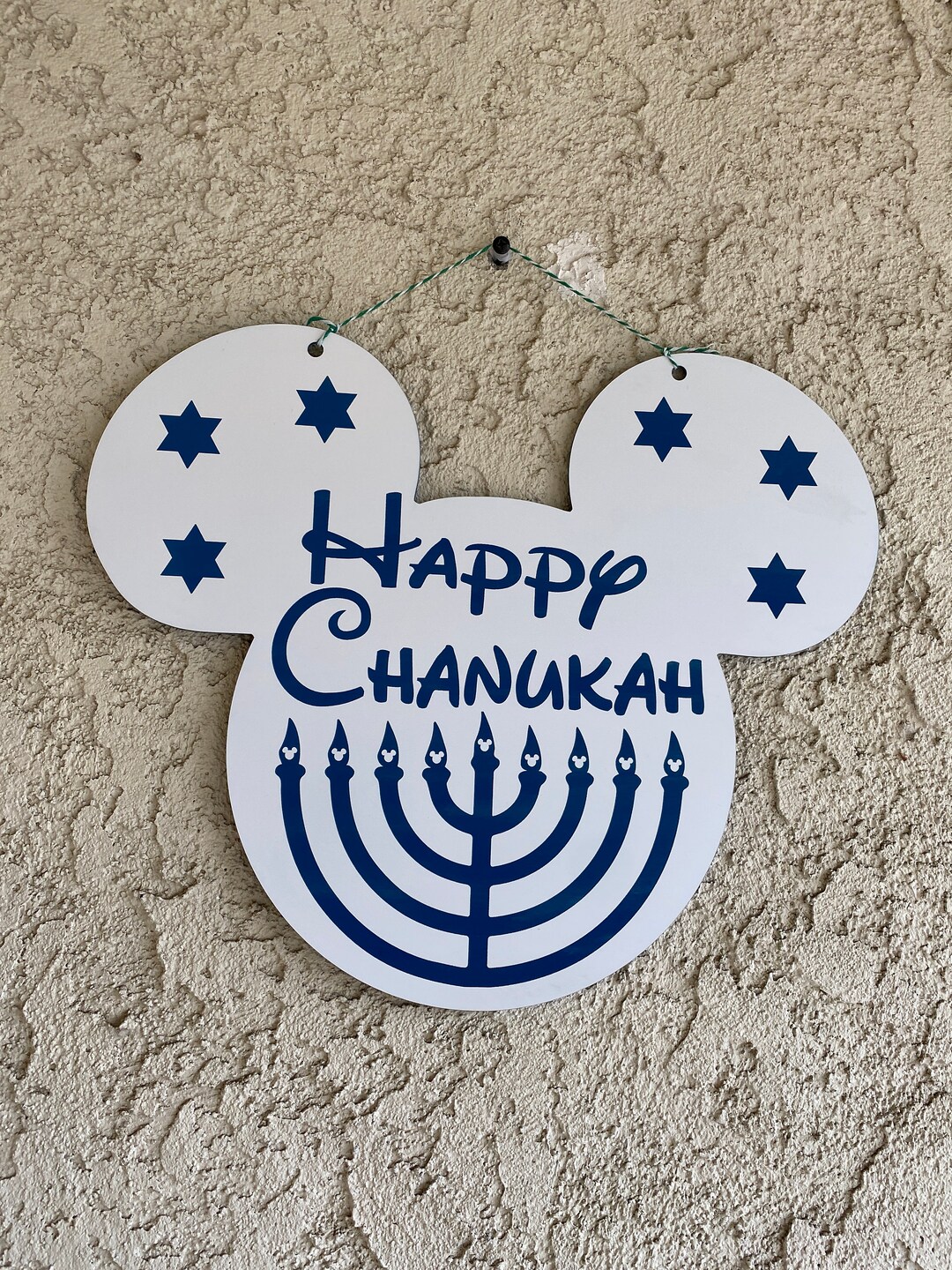 Mickey Happy Janucá Percha de la puerta - Etsy España