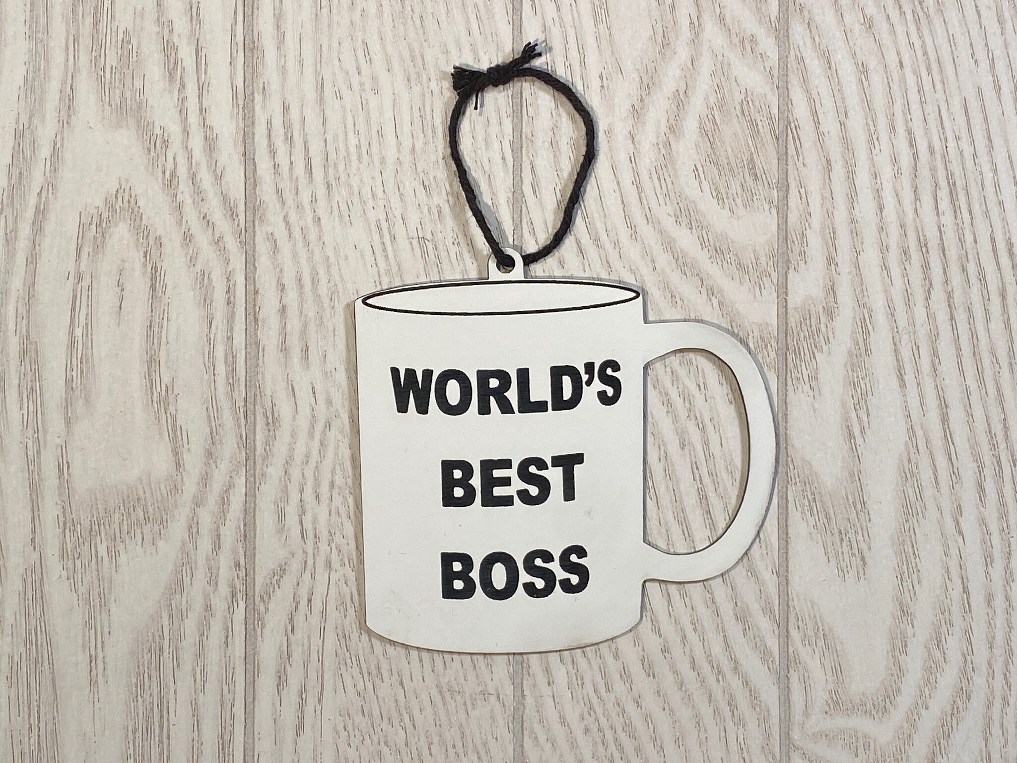 The Office Inspired World's Best Boss Mug Ornament - Etsy