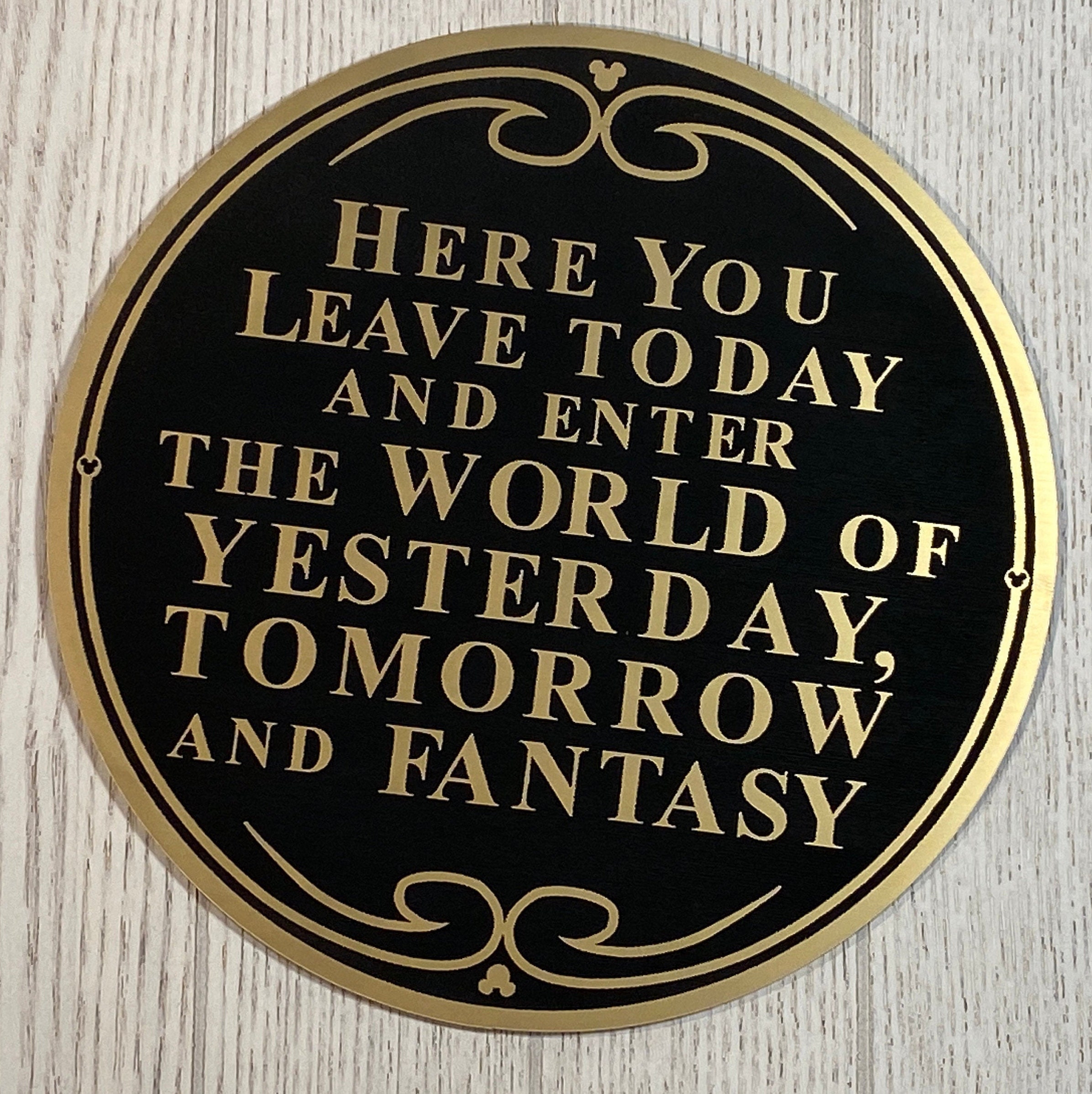 Walt Disney World Magic Kingdom Entrance Plaque - Etsy