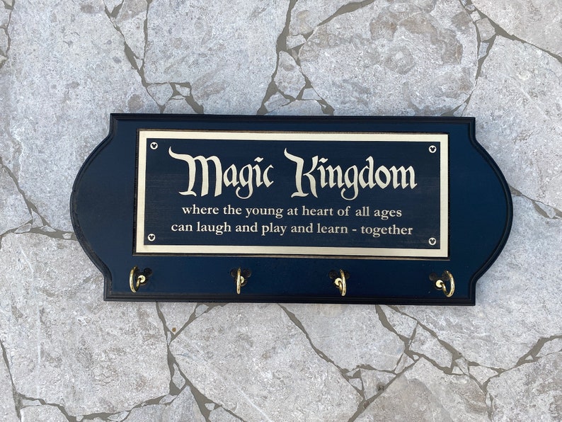 Disney Plaque With Hooks Multiple Sign Options - Etsy