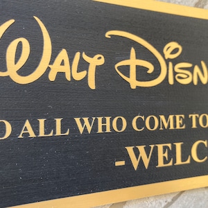 Walt Disney World Welcome Sign - Etsy