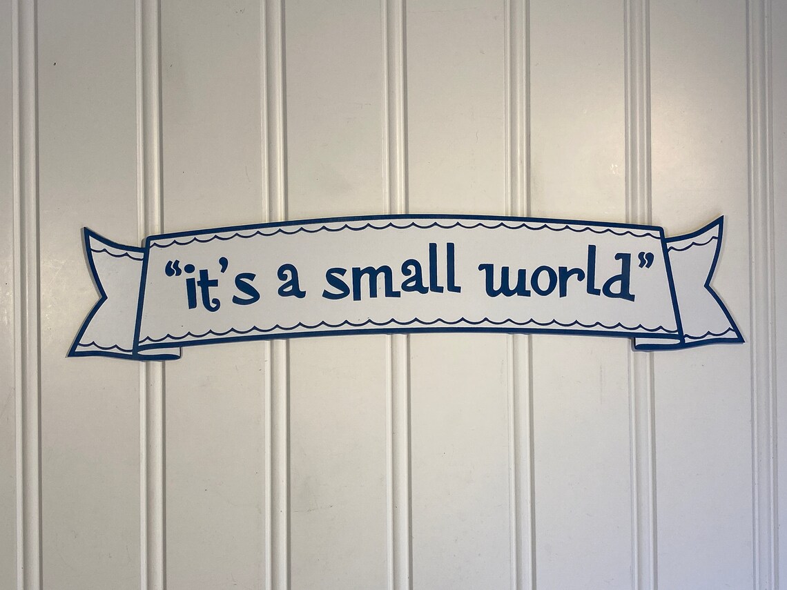 It's A Small World Sign | Etsy