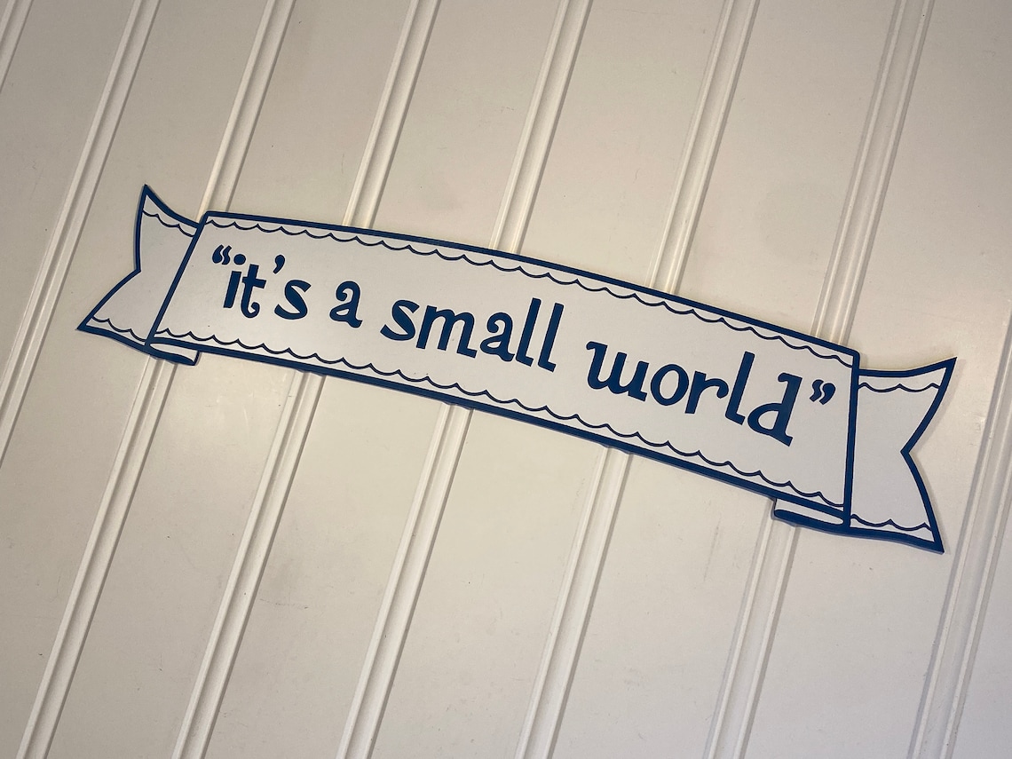 It's A Small World Sign | Etsy