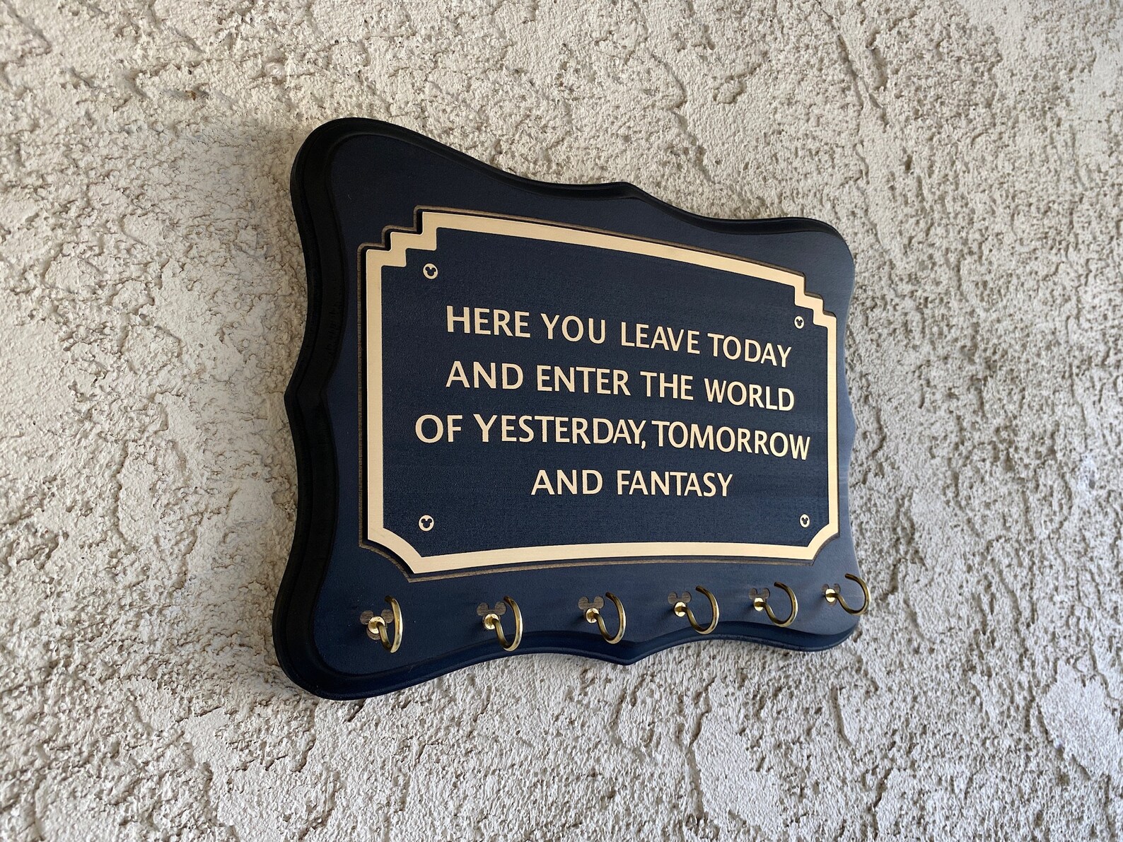Large Disneyland Entrance Sign With Hooks - Etsy