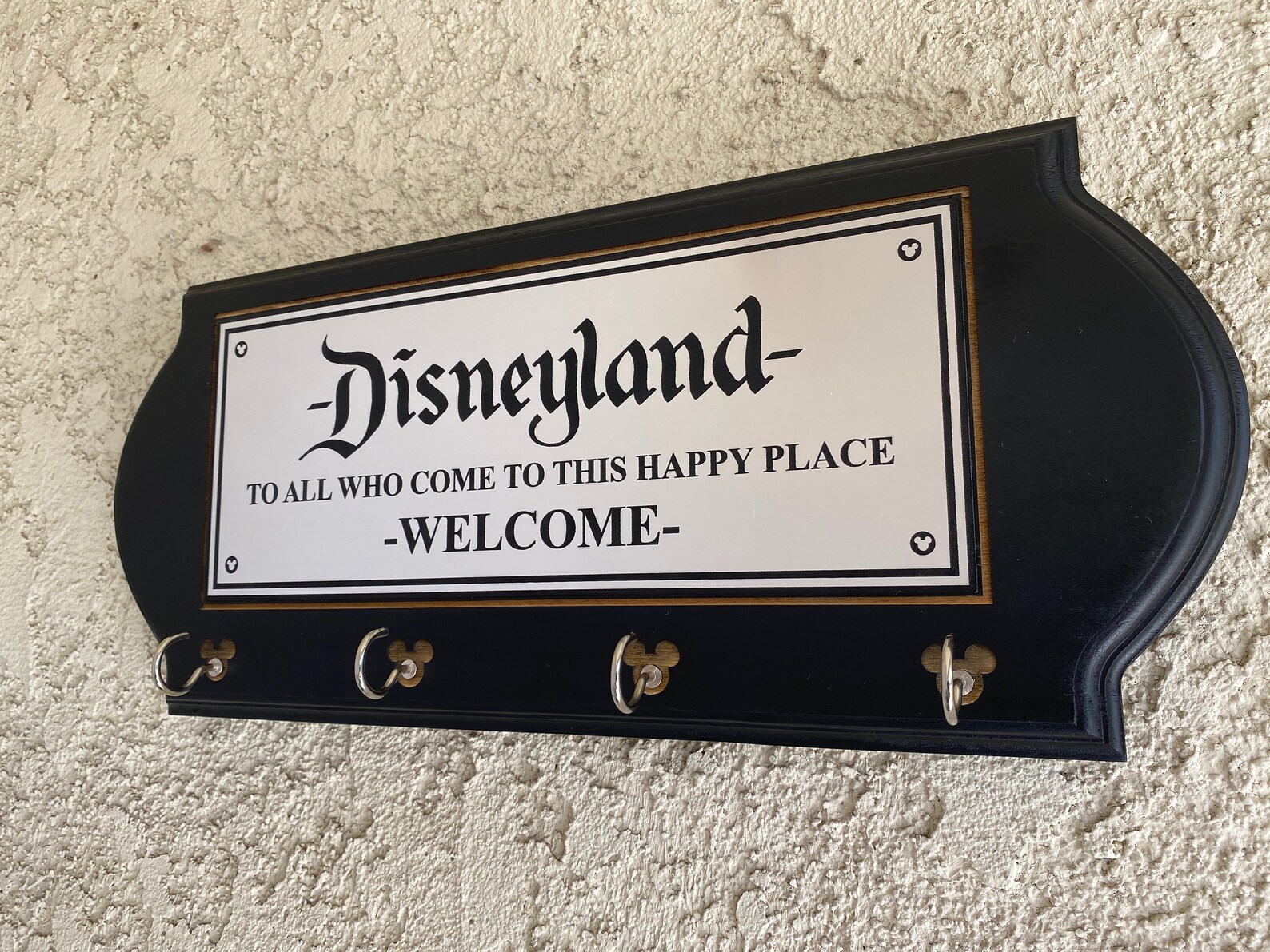 Disneyland Welcome Sign With Hooks - Etsy