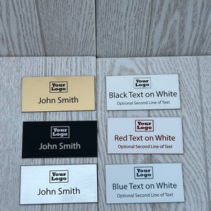 Custom Personalized Engraved Professional Name Badges With Custom Logos ...