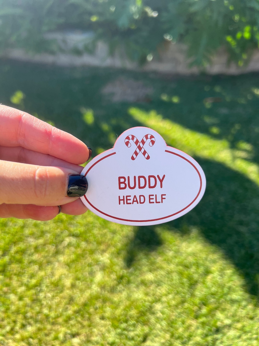 Customizable Holiday Name Tag Badges - Etsy
