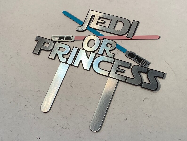 Princess or Jedi Cake Topper | Etsy