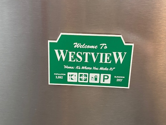 Wanda Vision Westview Sign Magnet | Etsy
