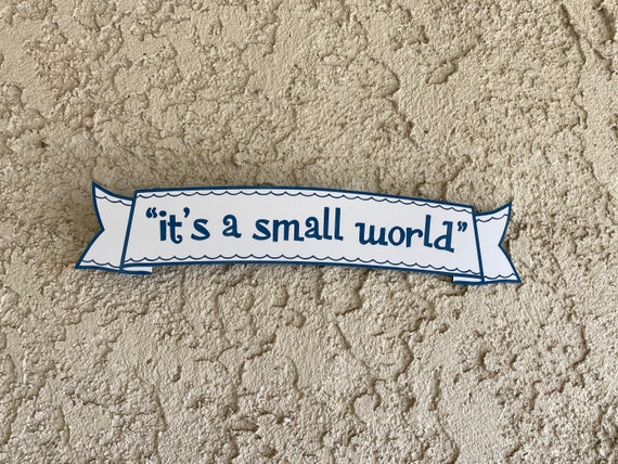 It's A Small World Sign | Etsy