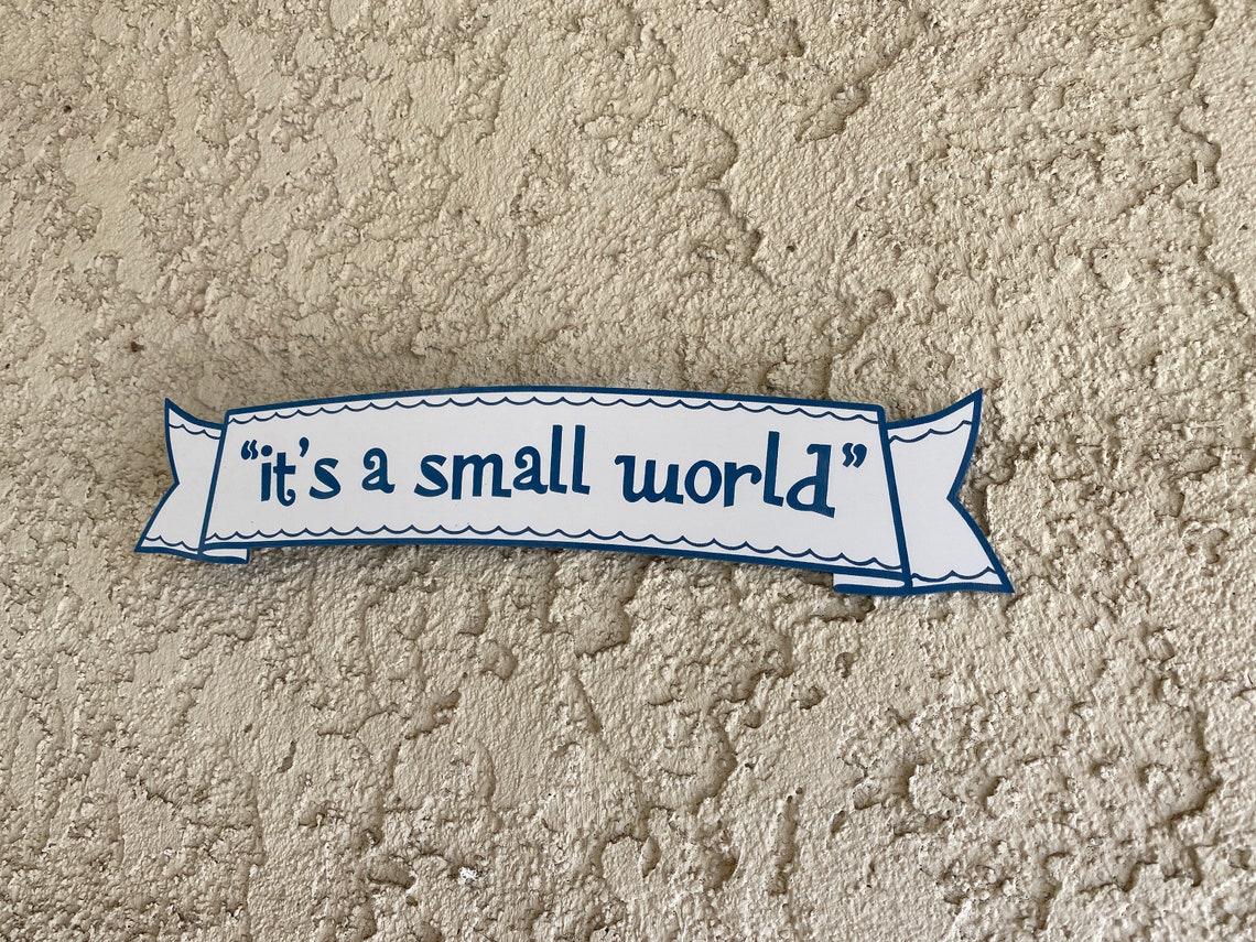 It's A Small World Sign | Etsy