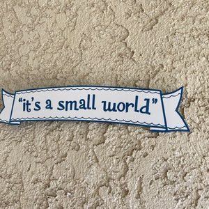 It's A Small World Sign - Etsy