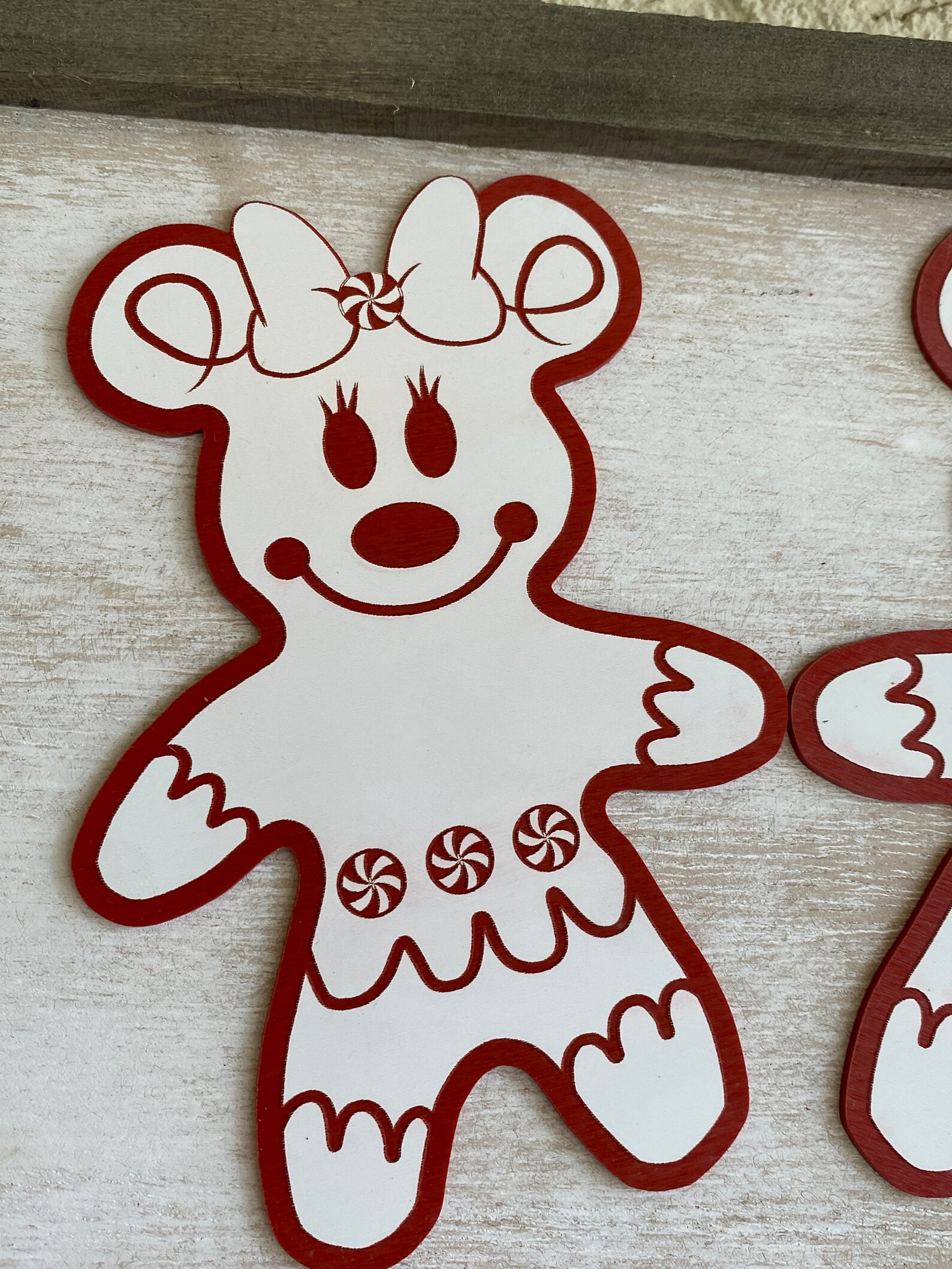 Mickey & Minnie Gingerbread Framed Signs | Etsy