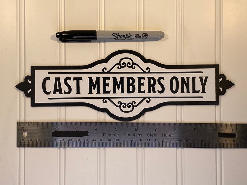 Cast Members Only Sign - Etsy