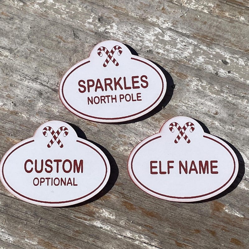 Elf on Shelf Name Tags - Etsy