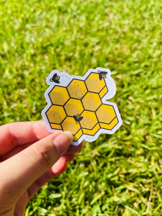 Honeycomb Die Cut Sticker Waterproof Weatherproof Stickers - Etsy