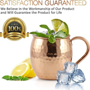 Bestseller Copper Moscow Mule Mugs Set of 4 W/ 4 Straws 4 - Etsy