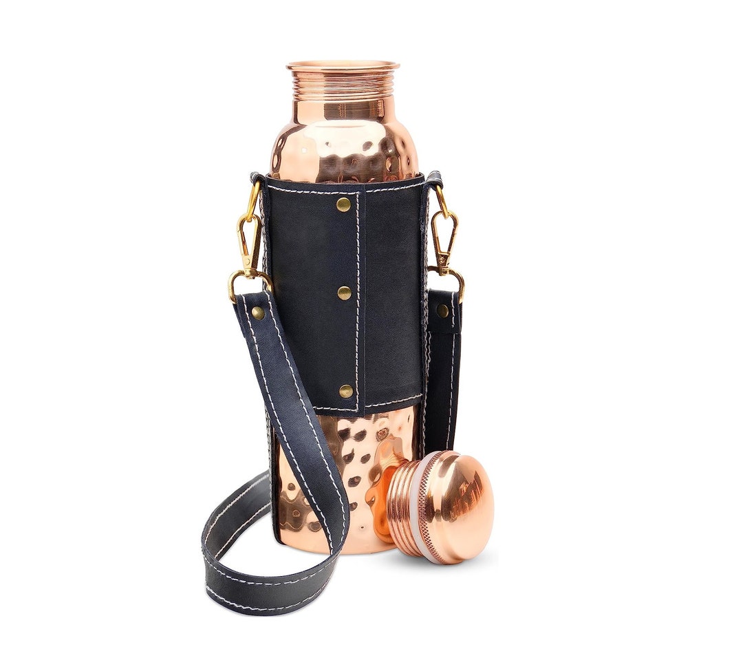 Kitchen Science Water Bottle (34 Oz/ 1000ml) With Leather Sleeve - Etsy