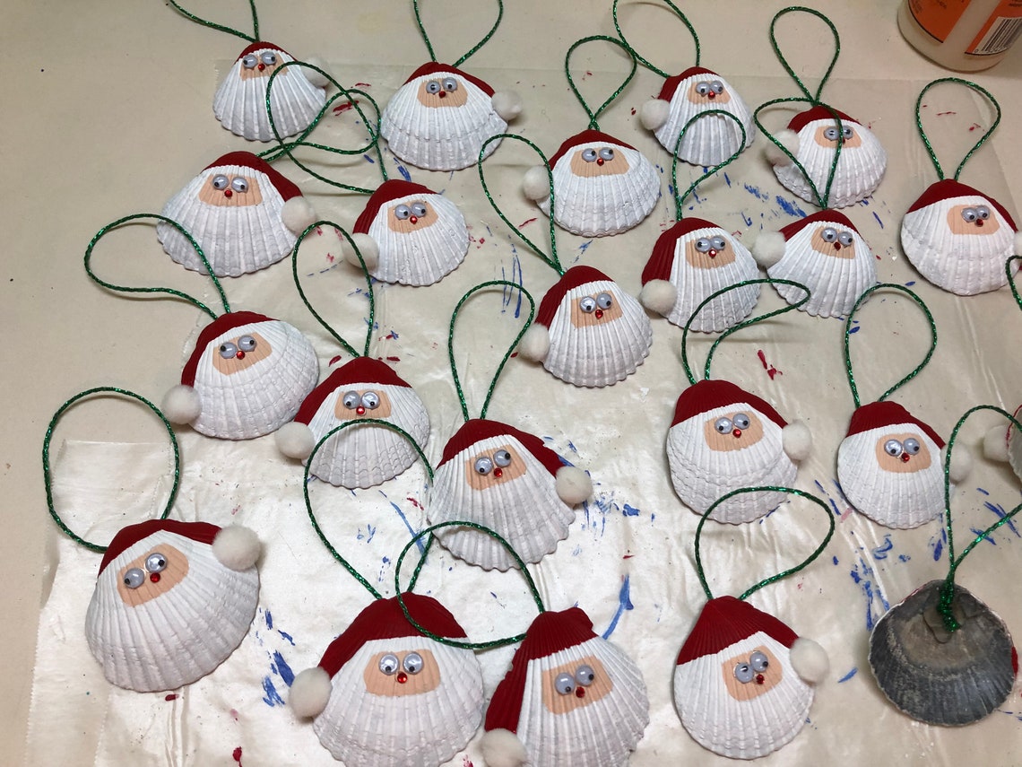 Seashell Santa Ornament - Etsy