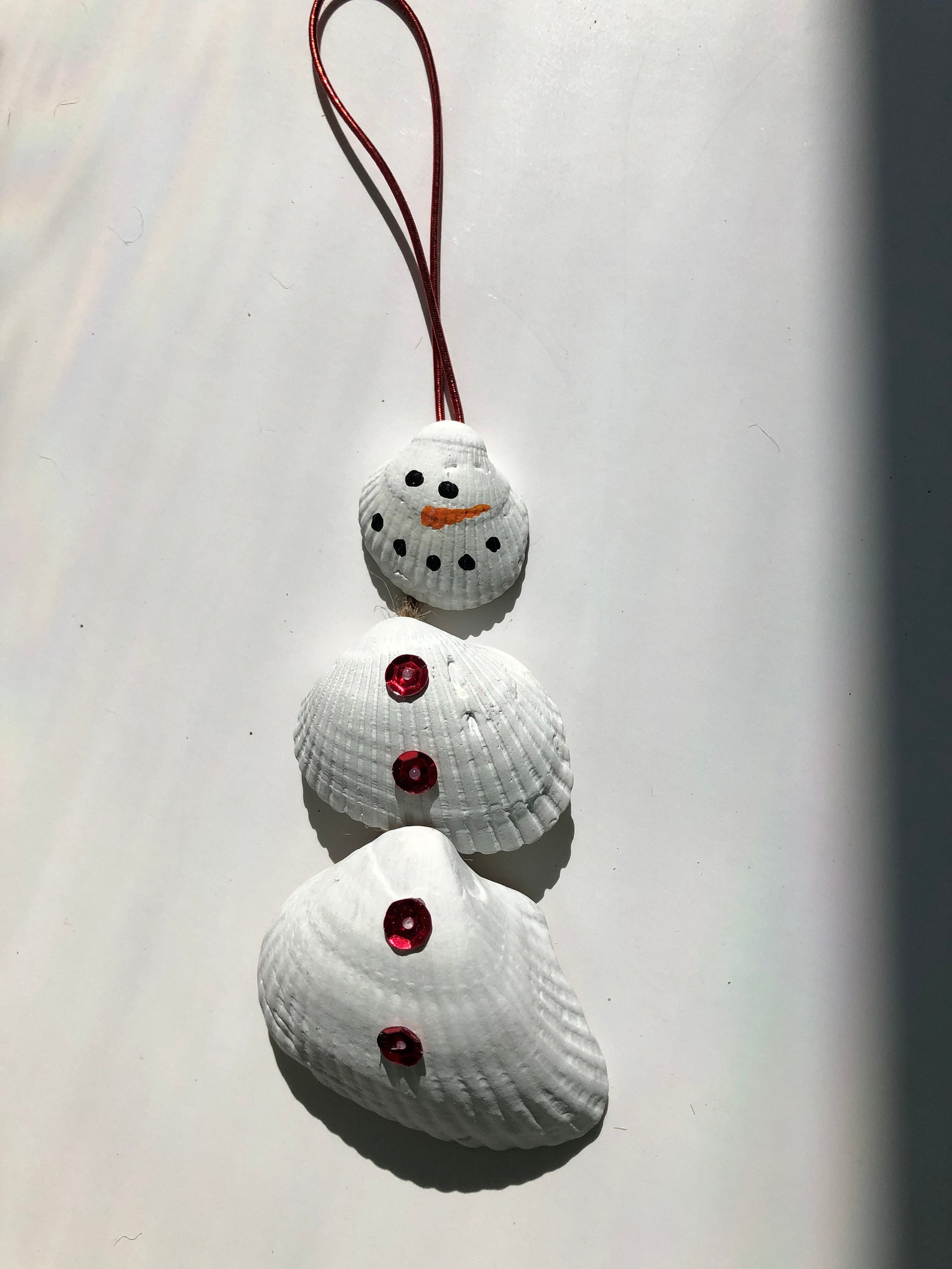 Seashell Snowman Ornament - Etsy