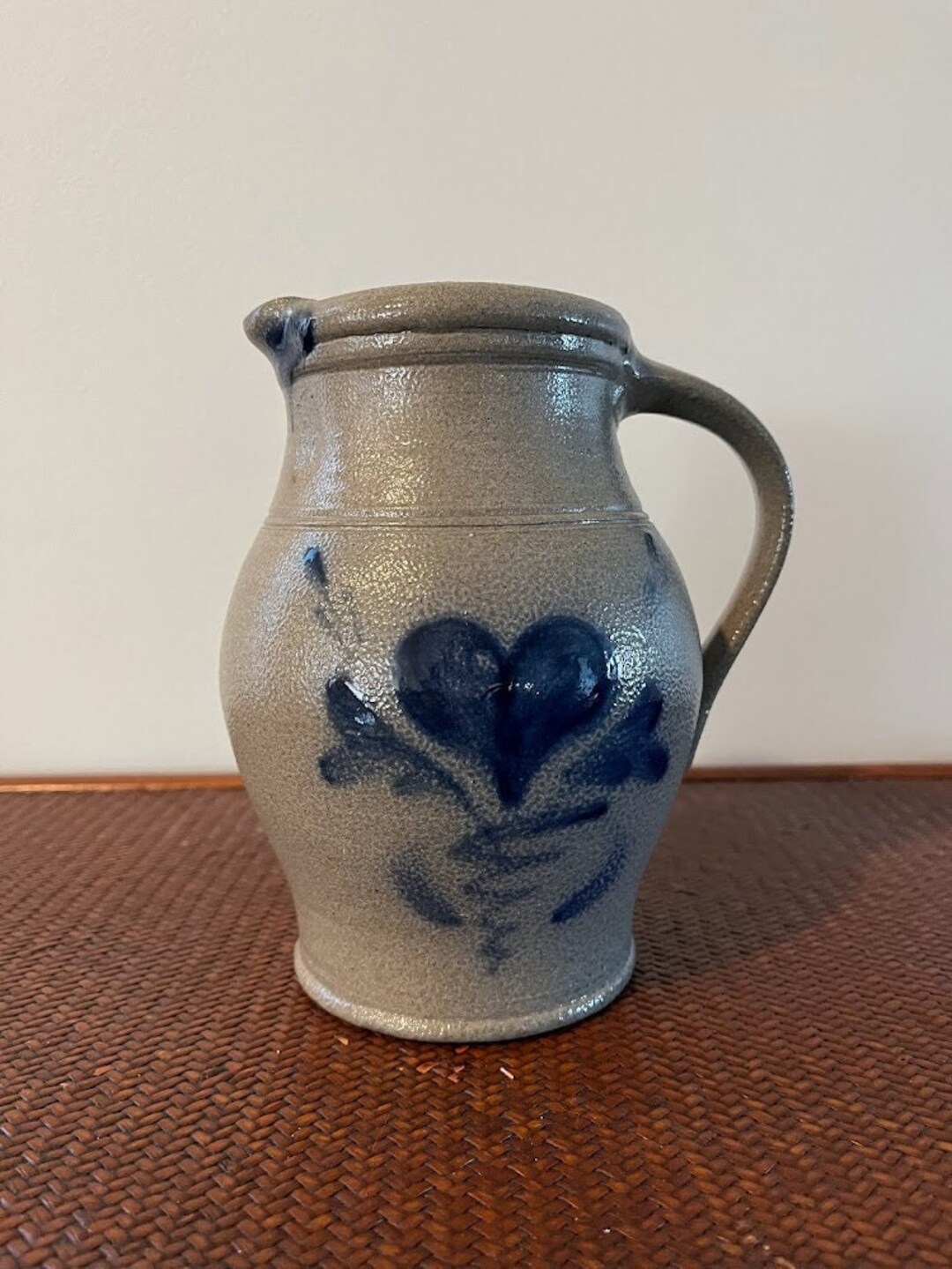 Rowe Pottery Works Pitcher With Heart Design, 1999 - Etsy