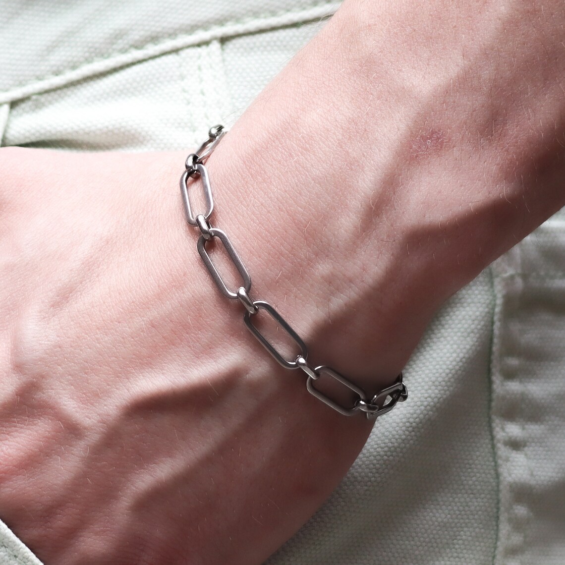 Silver Chain Link Bracelet Three Pack Stainless Steel | Etsy