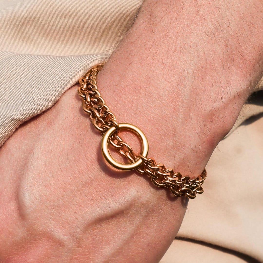 STERNE | Hand Made Gold O Ring Chain Bracelet | Modern Grunge ...