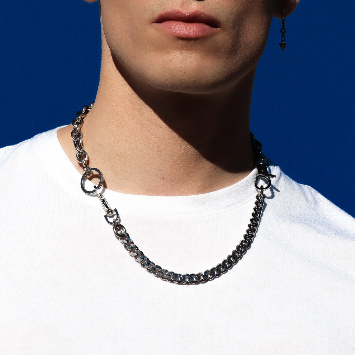 Mixed Reconstructed Grunge Chain Necklace Streetwear Fashion - Etsy