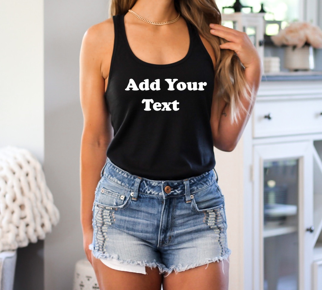Custom Personalized Tank Top, Custom Tank Top, Your Own Text ...