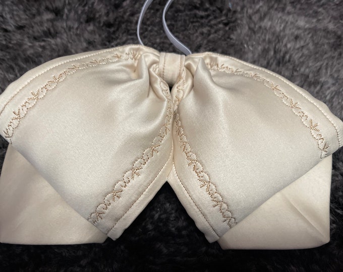 HANDMADE. Ivory Gold Hair Bow. Mariachi Hair Bow. Charro Hair Bow ...