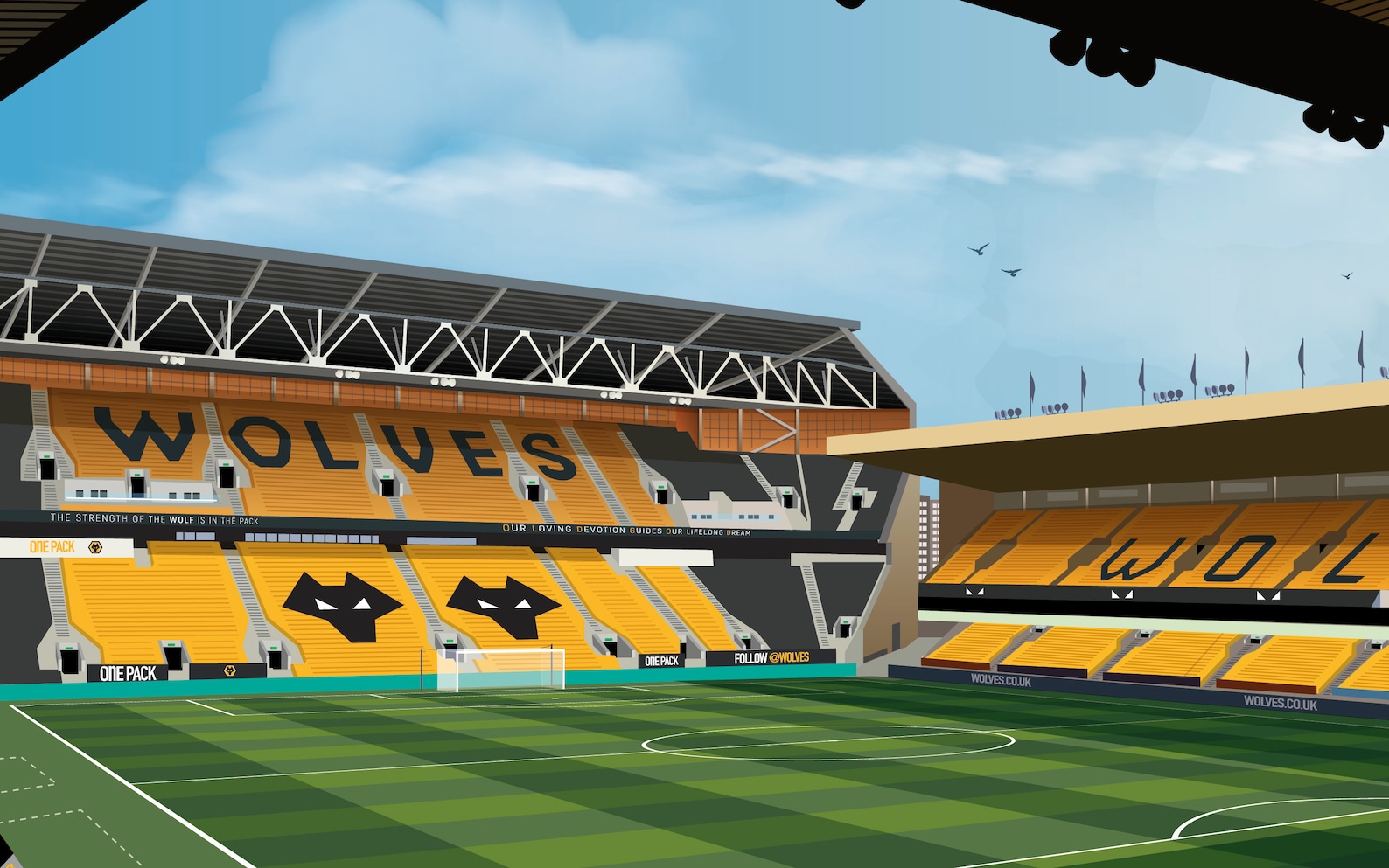 Molineux Stadium Wolverhampton Wolves FC Football Stadium - Etsy UK