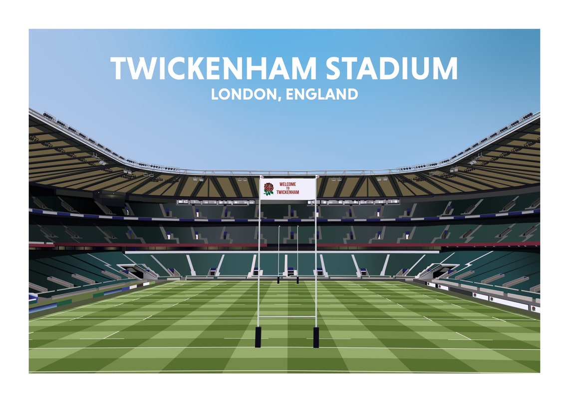 Twickenham Stadium London England. England Rugby Union. RFU - Etsy UK
