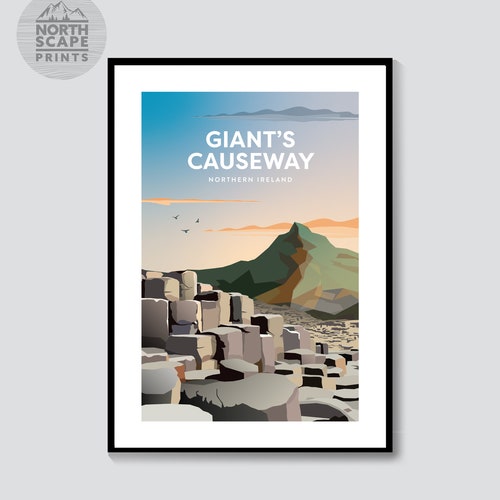 Giant's Causeway Poster County Antrim Northern Ireland - Etsy UK