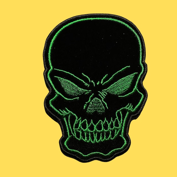 Embroidered Skull Patch - Etsy