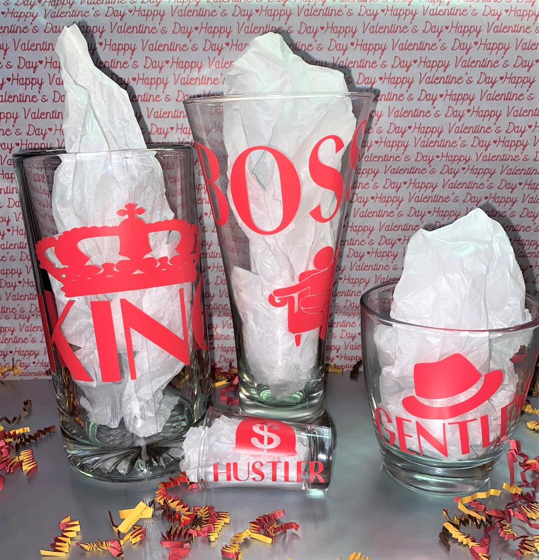 Men's Drink Glass| Men's King Set| Boss Gentleman Hustler Men's Glass ...
