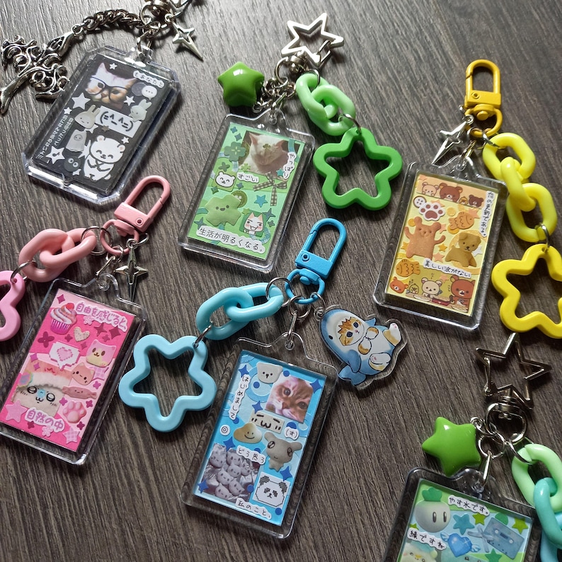 Handmade Japanese Keychain – Kawaii Y2K Bag Charm - Etsy